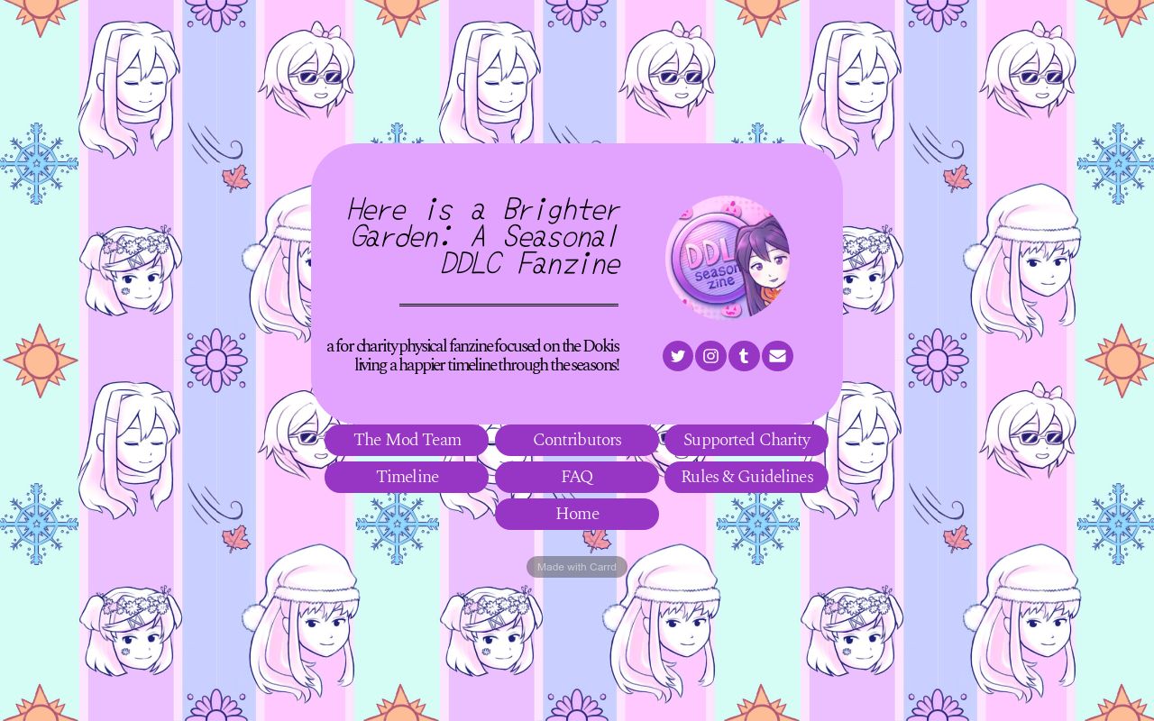 Here is a Brighter Garden: A Seasonal DDLC Fanzine